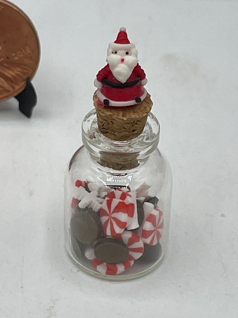 Miniature Decorating With the Tiniest Santas~mini Cookie Jars, Candy ...