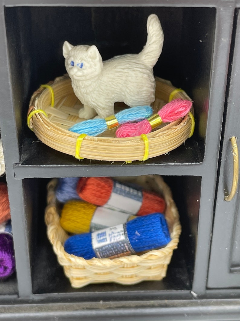 Knitting Nook Cozy Corner~mini Knitting Corner~mini Knitting Supplies ...