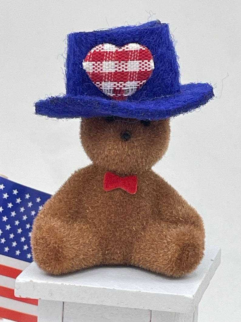 Miniature Uncle Sam Teddy Bears~mini Patriotic Top Hats - Etsy