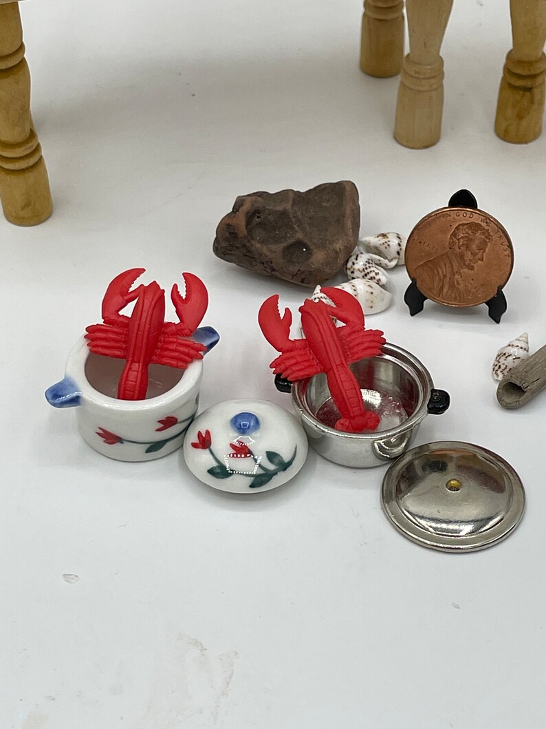 Miniature Lobster Boil~mini Lobsters~mini Vegetables~mini Stock Pots ...