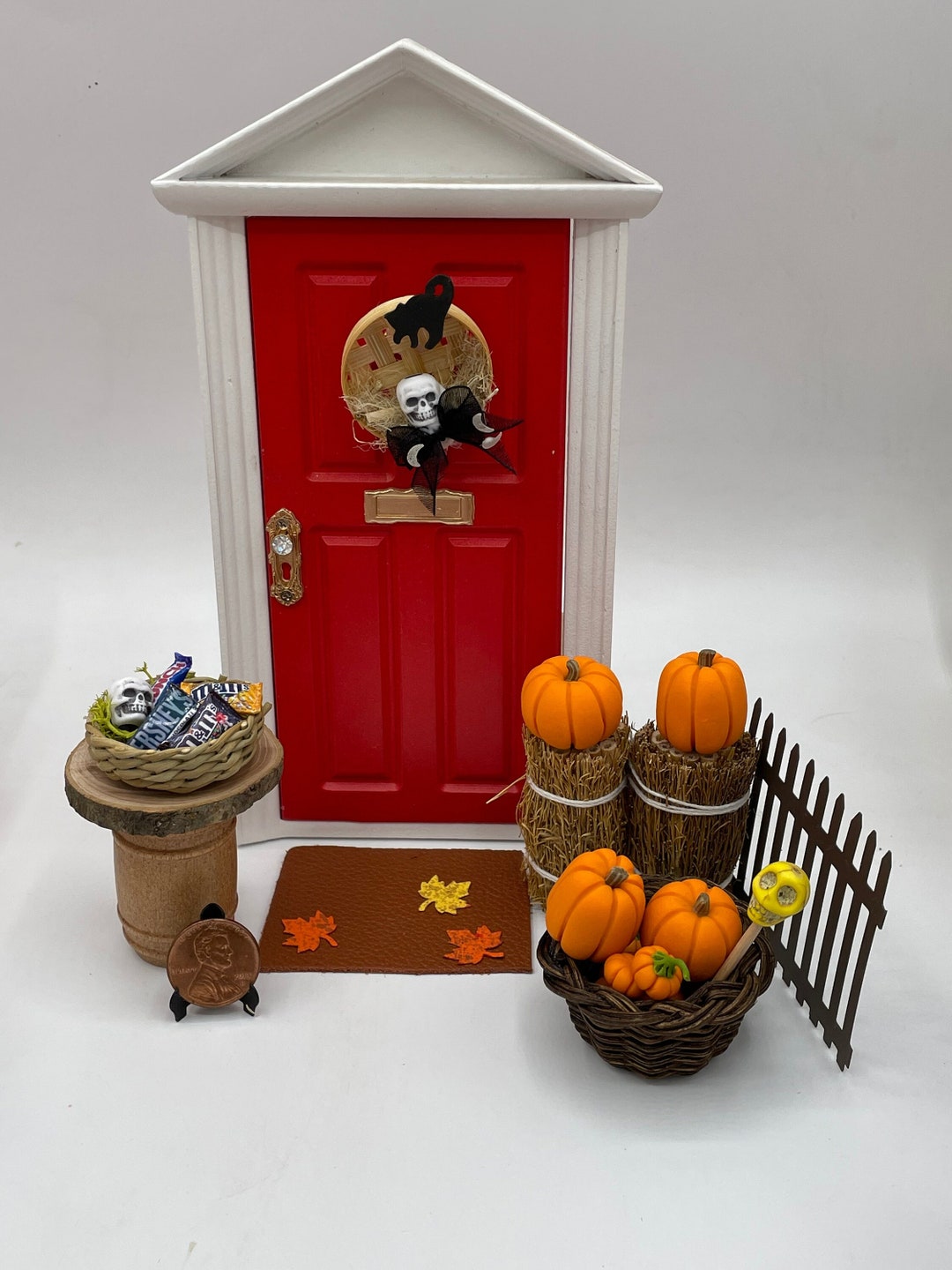 Miniature Front Door Trick or Treating Decorations and Candy - Etsy
