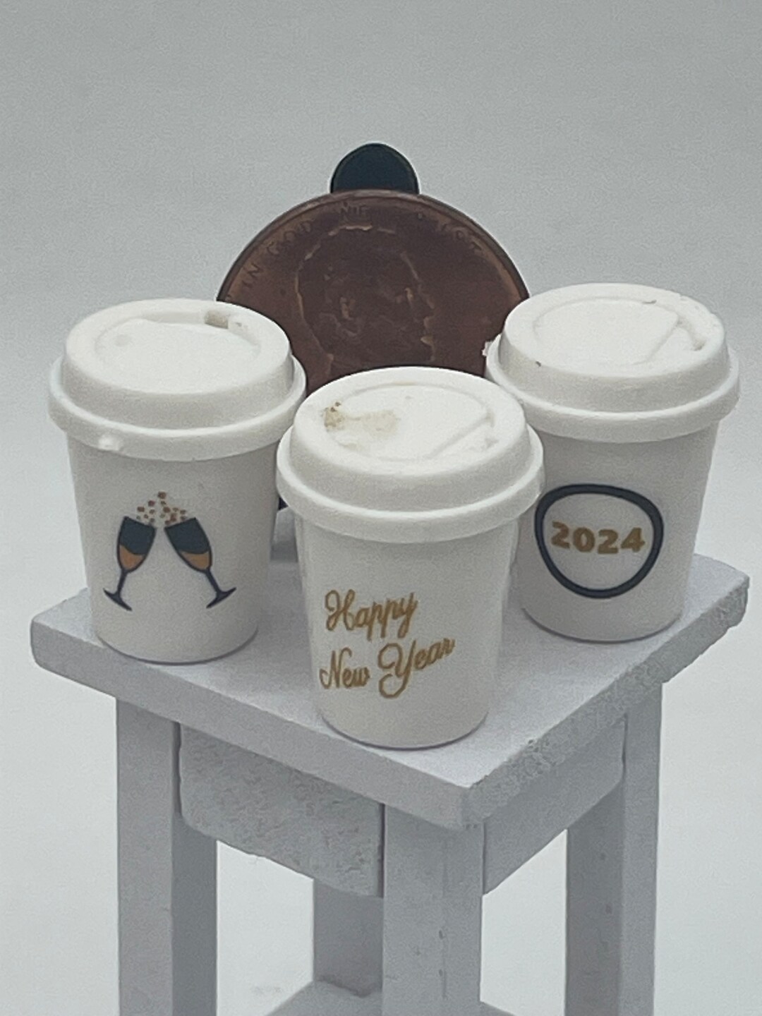 Miniature Take Out Cups~mini Happy New Year 2024 Cups - Etsy
