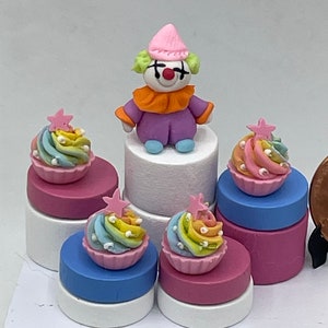 Miniature Birthday Cupcake Displays~mini Birthday Clown - Etsy