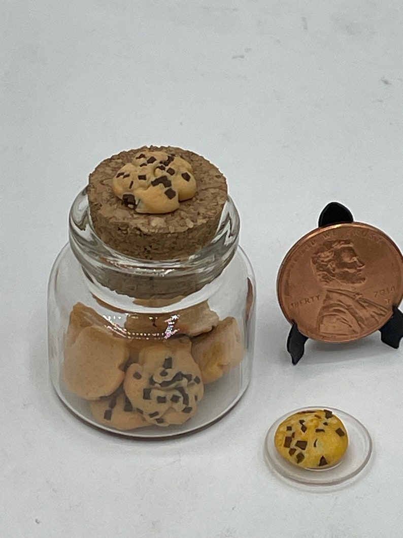 Miniature Cookie Jars~mini Cookies on Plate~seven Different Flavors - Etsy