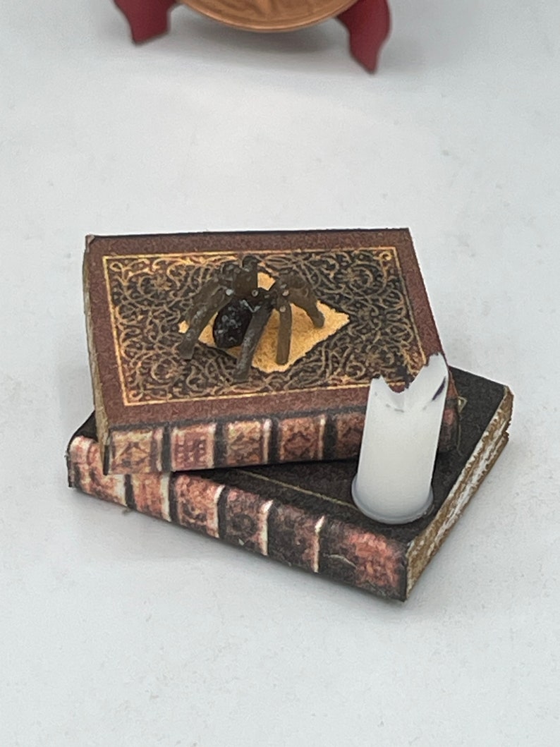 Miniature Witch's Spell Books~mini Spell Books With Candle~mini ...