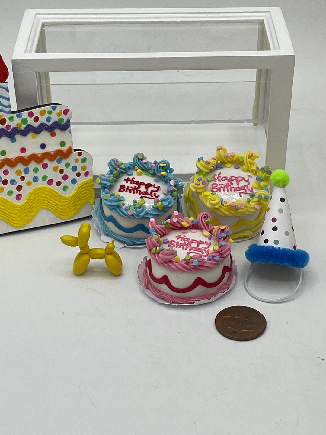 Miniature Birthday Cakes in 8 Colors - Etsy