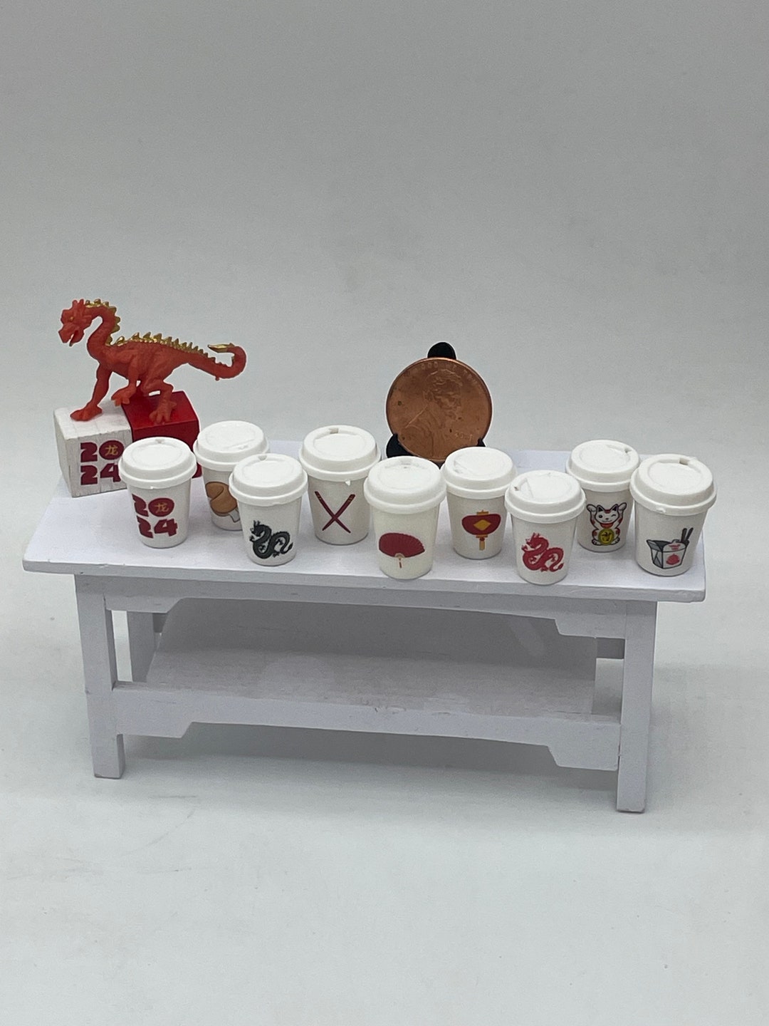 Miniature Lunar New Year 2024~mini New Year Take Out Cups - Etsy