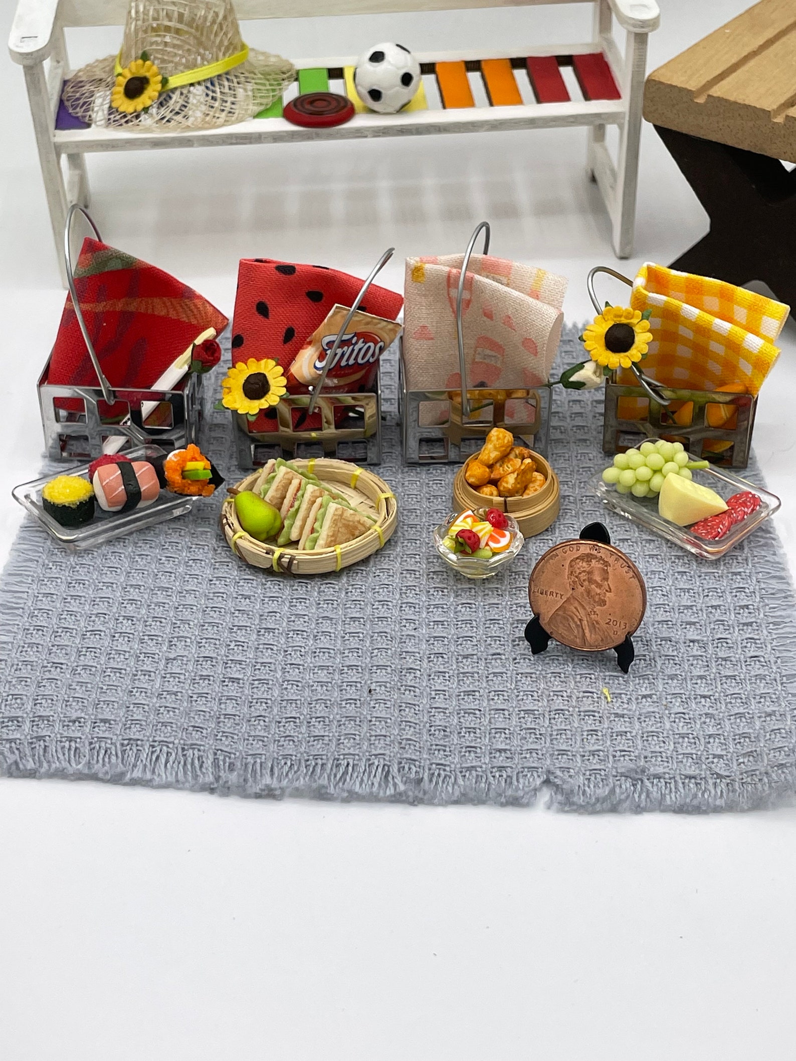 Miniature Picnic in the Parkmini Build a Picnic Basketmini - Etsy