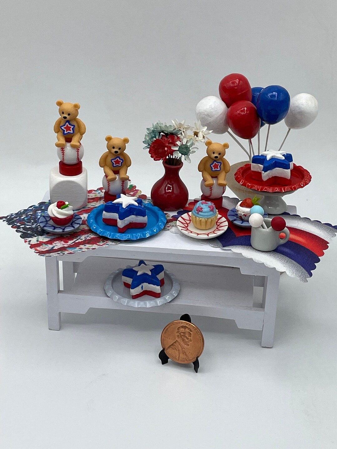Miniature July 4th Dessert Table - Etsy