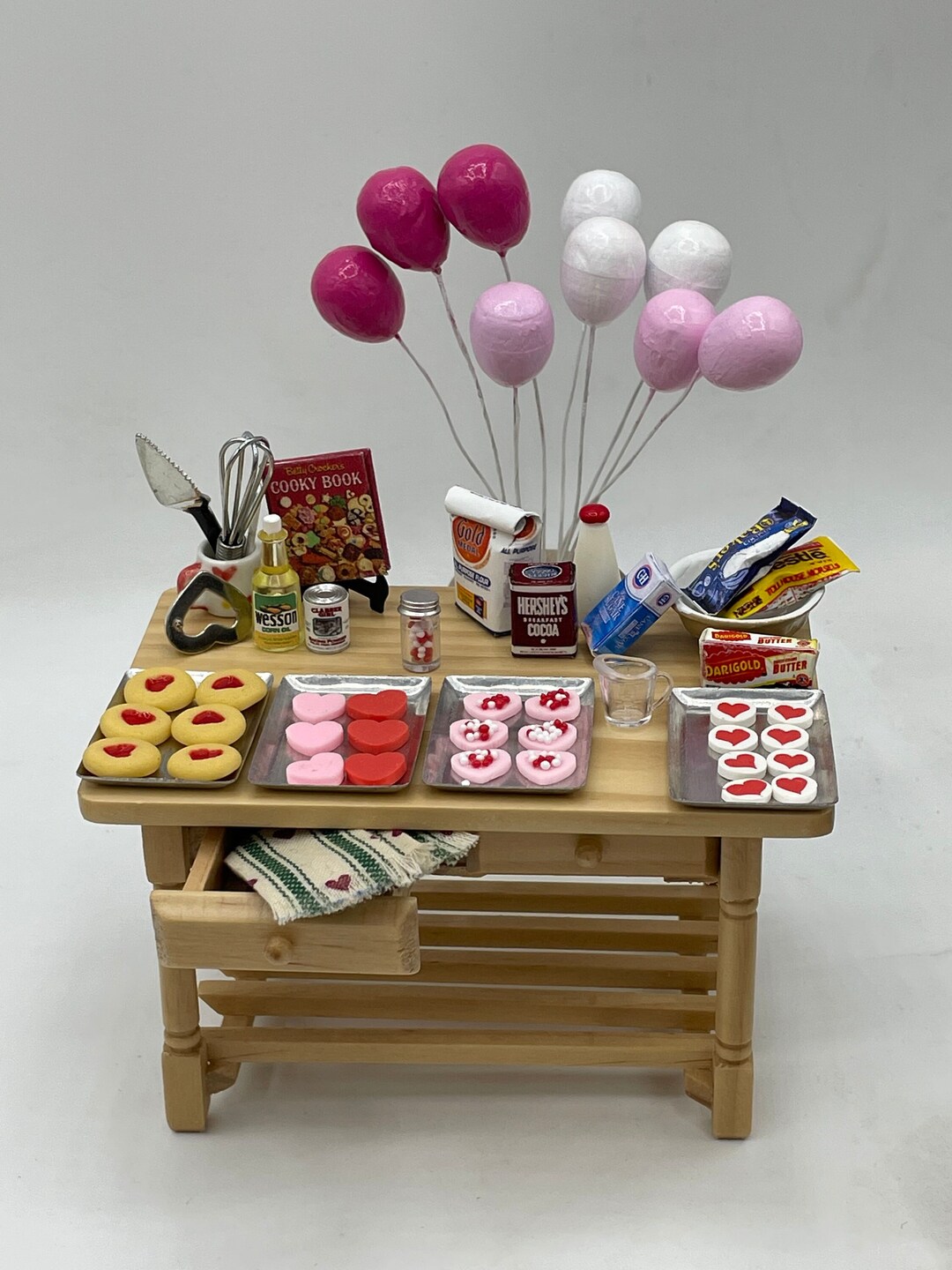 Miniature Valentine Cookie Baking~mini Betty Crocker's Cookie Book~mini ...