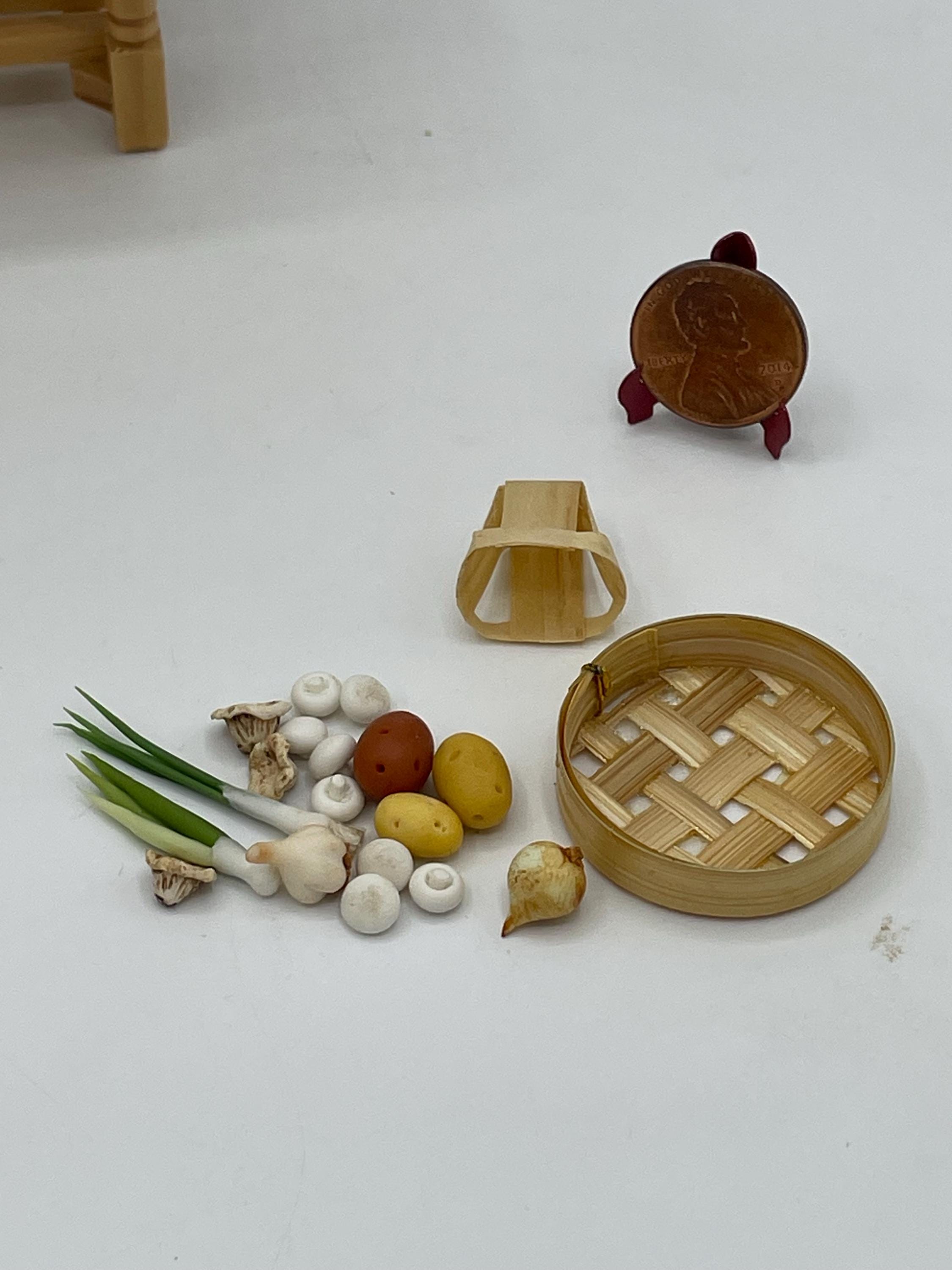 Miniature Produce Baskets~miniature Fruit and Vegetable Trays - Etsy