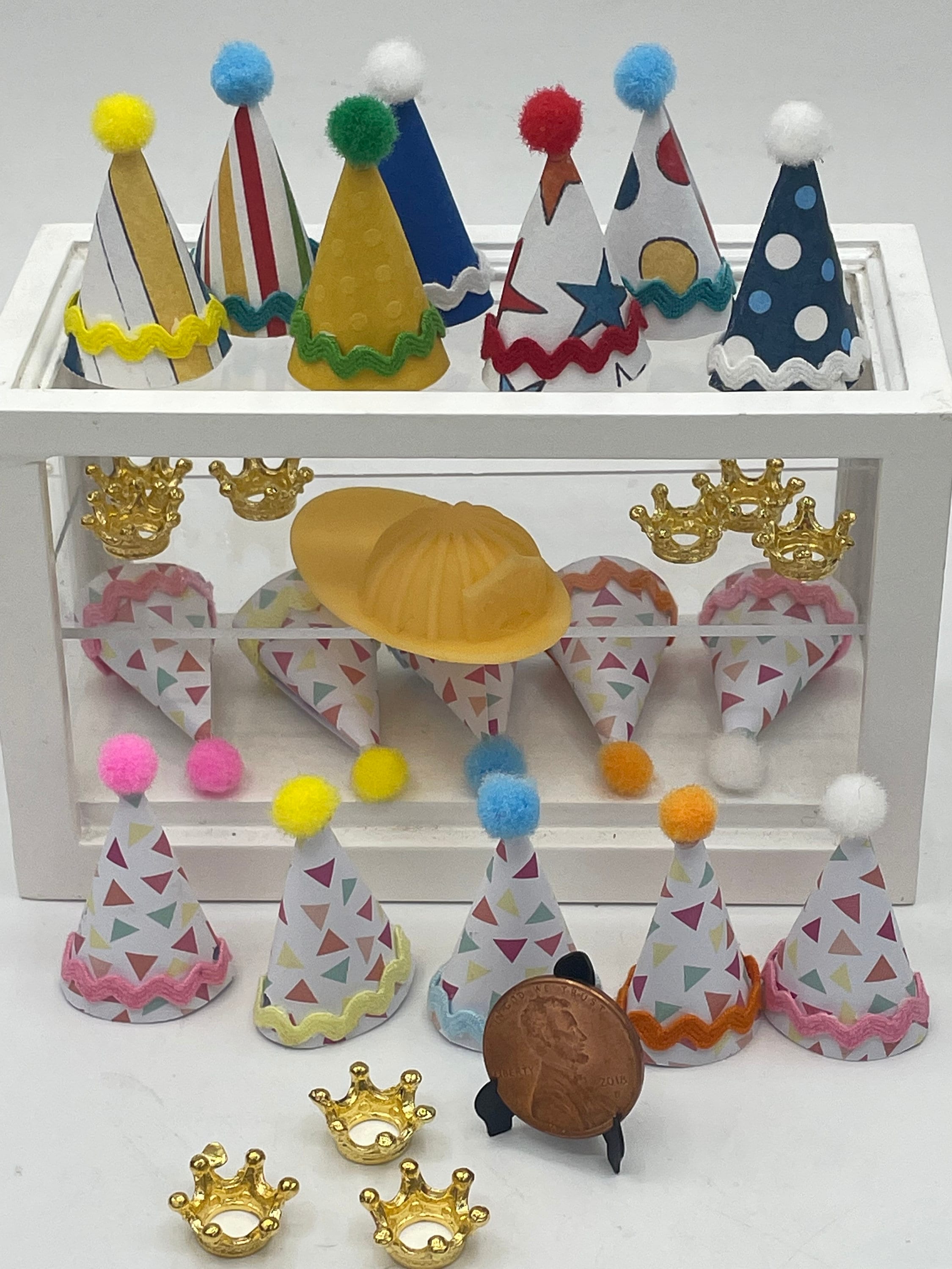 Miniature Happy Birthday Shopmini Party Hatsparty Hats in 12 - Etsy