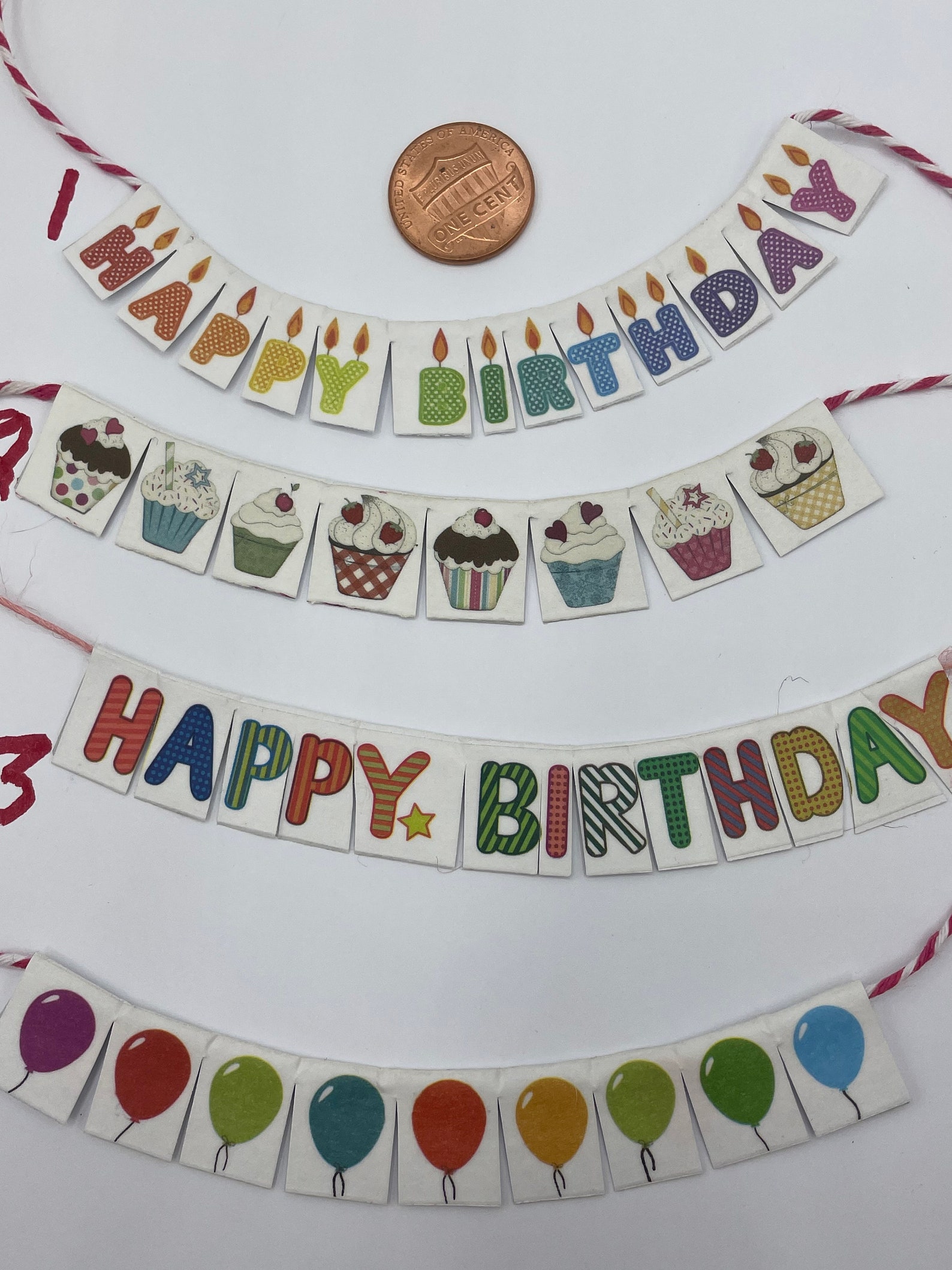 Miniature Birthday Banners - Etsy