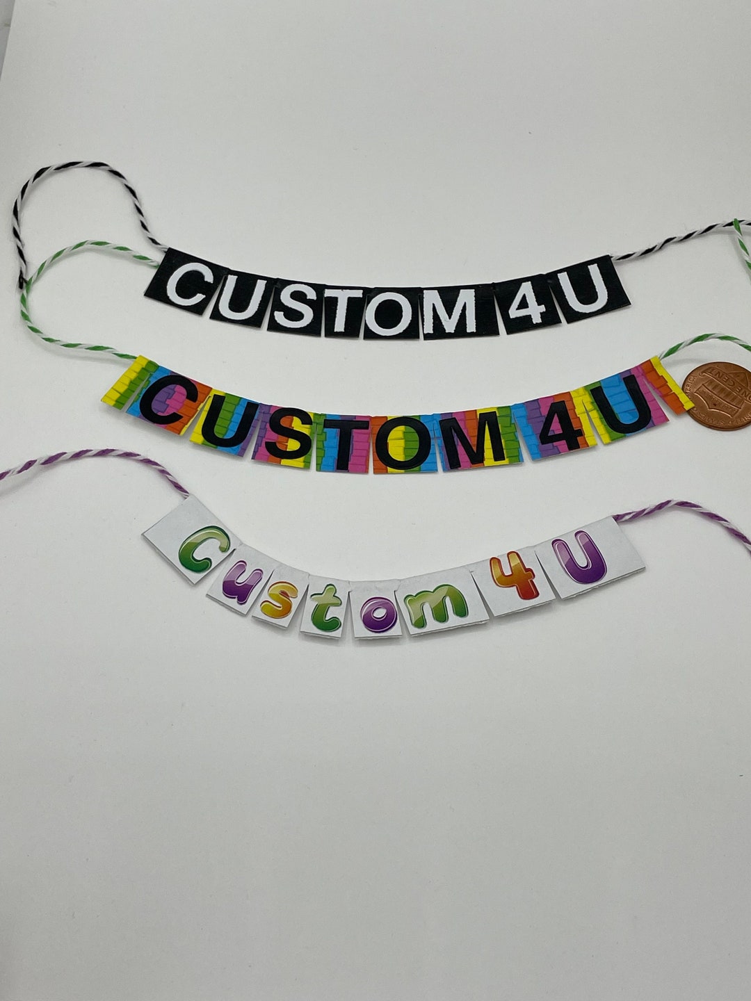 Miniature Bannersmini Custom Bannerspersonalize Your Special - Etsy