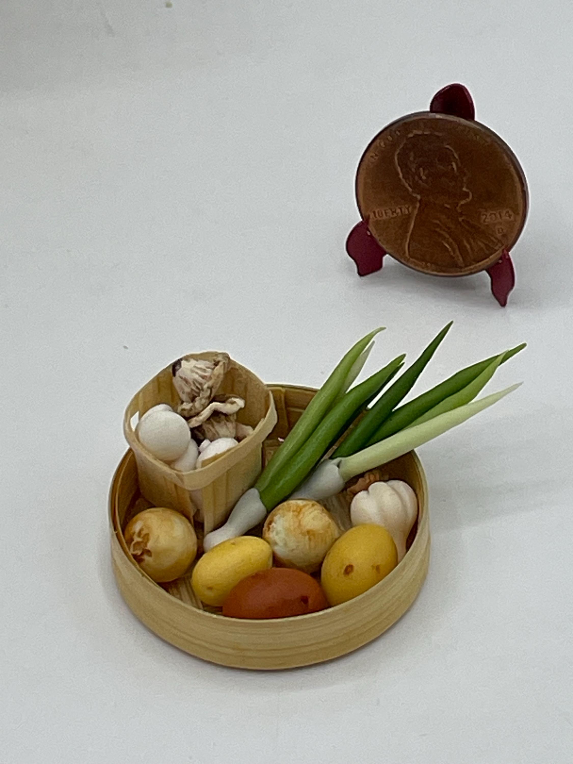 Miniature Produce Baskets~miniature Fruit and Vegetable Trays - Etsy