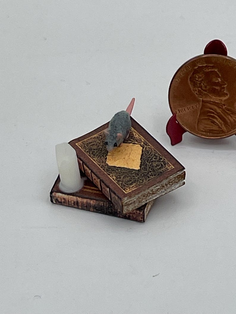 Miniature Witch's Spell Books~mini Spell Books With Candle~mini ...