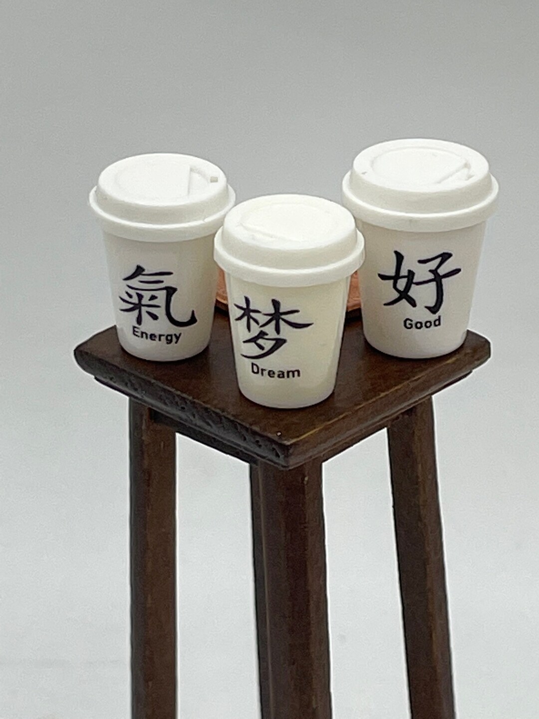 Miniature Take Out Cups~mini Kanji Characters Cups - Etsy