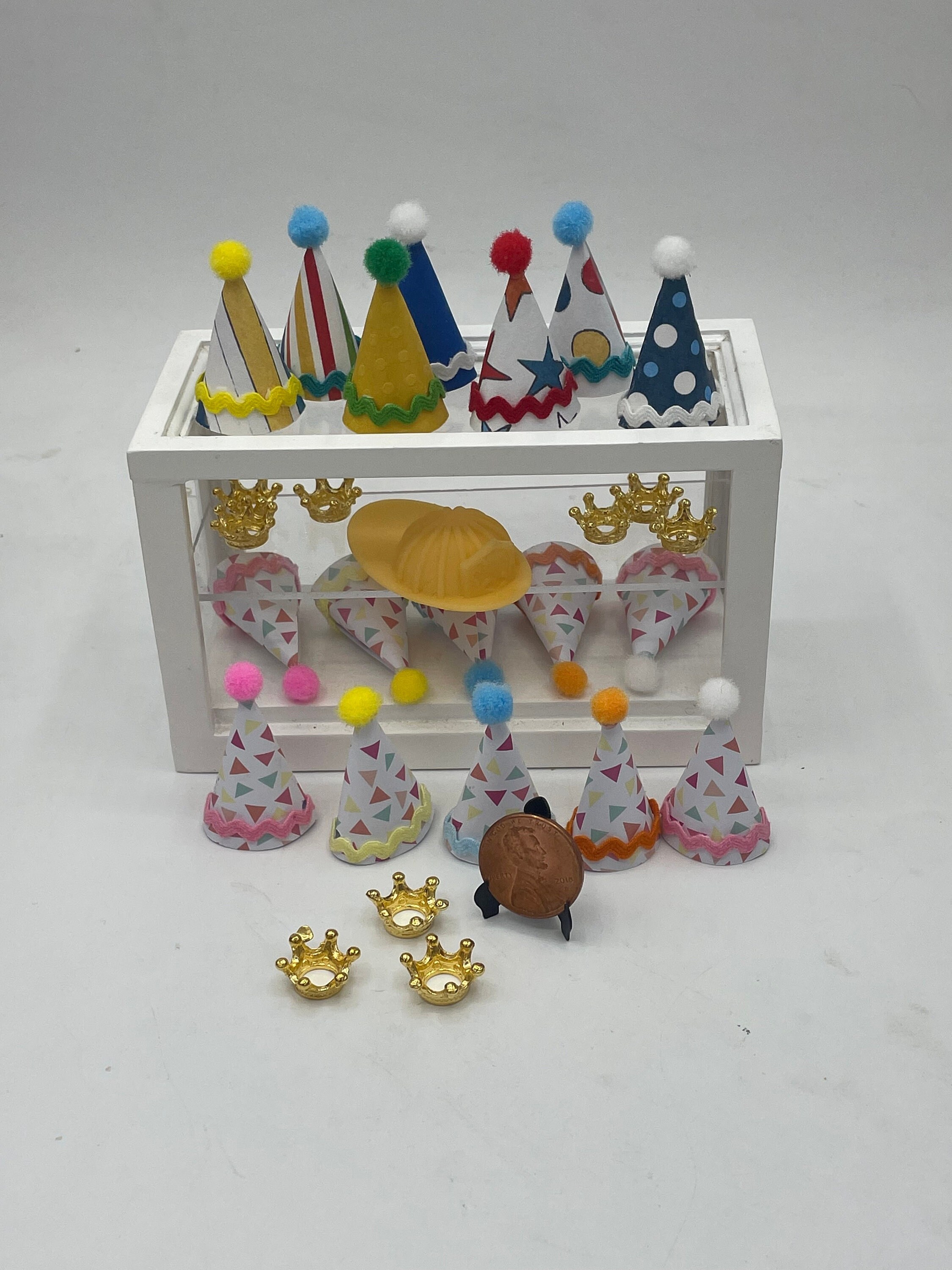 Miniature Happy Birthday Shopmini Party Hatsparty Hats in 12 - Etsy