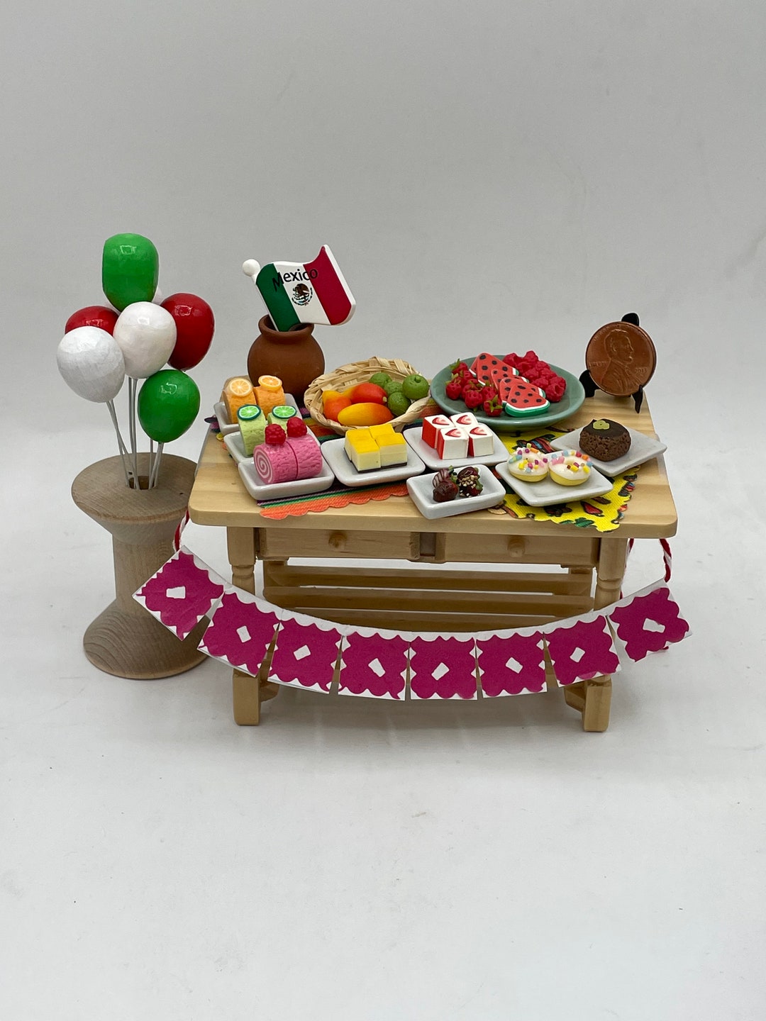 Miniature Fiesta Sweets~mini Cakes, Donuts, Brownie, Fudge, Flan, Fruit ...