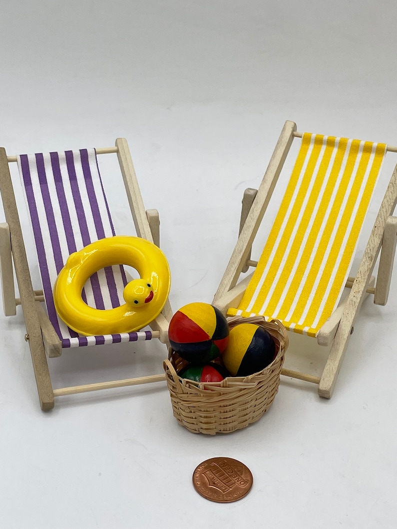 Miniature Beach Chairsmini Beach Chairs in 6 Colorsmini - Etsy