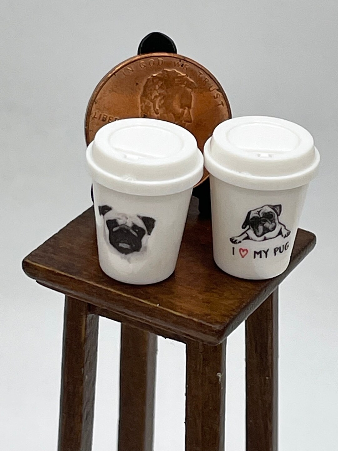 Miniature Take Out Cups~mini Pug Cups - Etsy