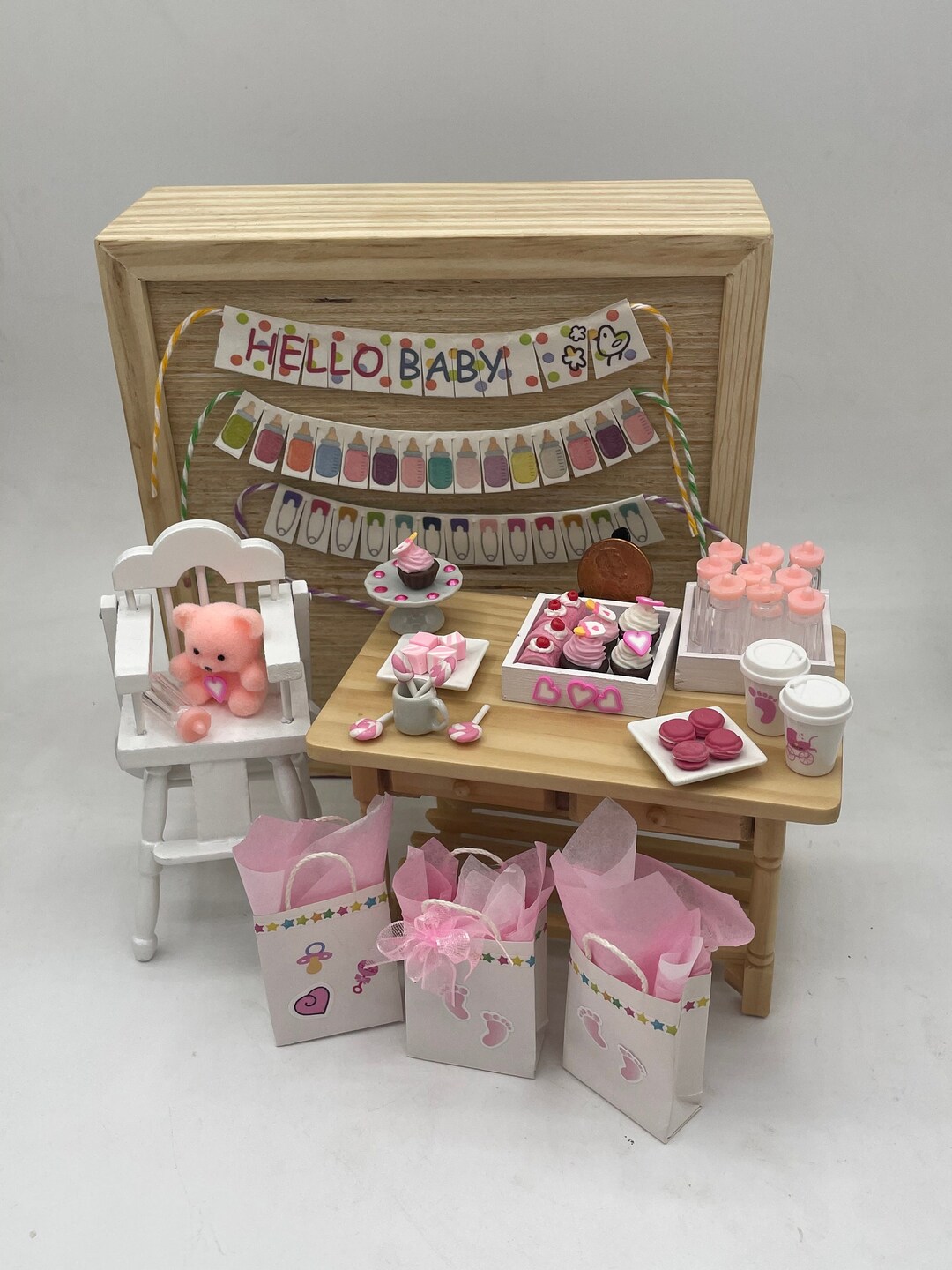 Miniature Baby Girl Shop~mini Baby Shower Shop~mini Gender Reveal Shop ...