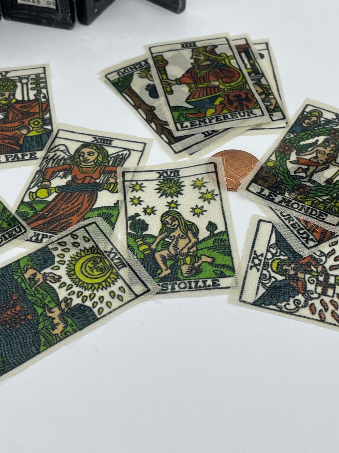 Miniature Witches Altar Cloth~sheer Fabric of Randomly Picked Tarot ...
