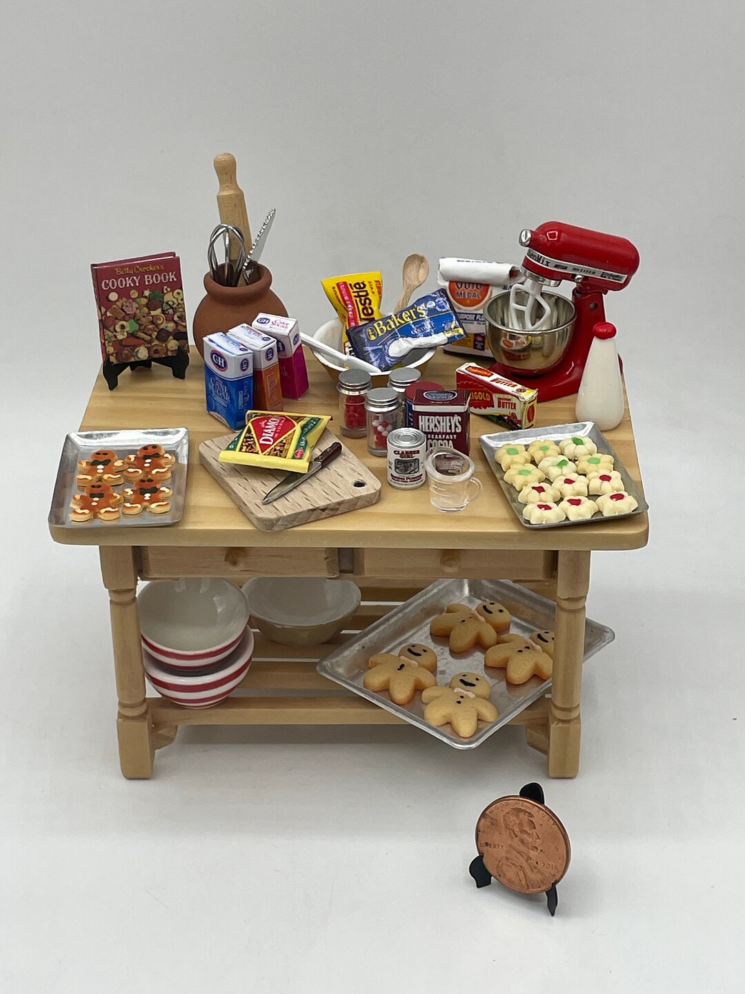 Miniature Christmas Cookie Baking~mini Betty Crocker's Cookie Book~mini ...