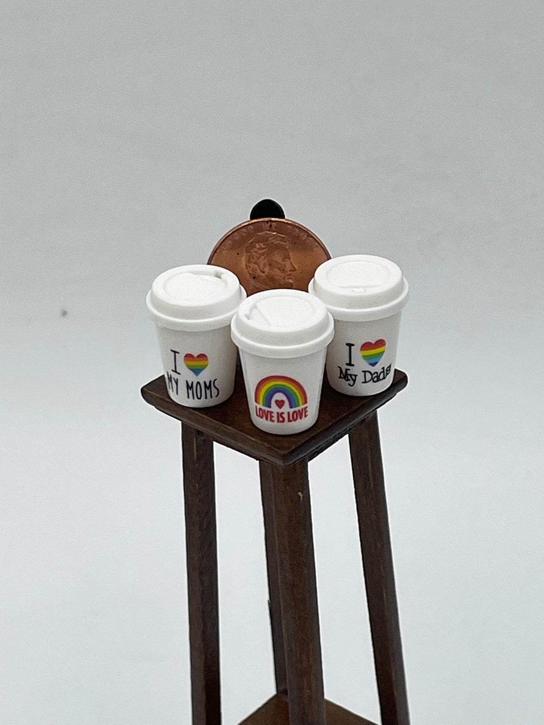 Miniature Take Out Cups~mini I Love My Moms Cups~mini I Love My Dads ...