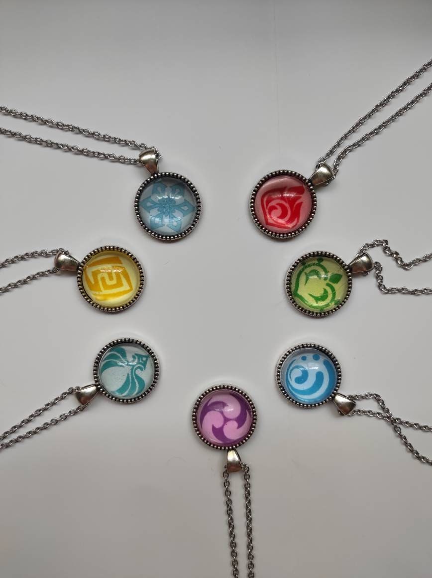 Elemental Pendants Genshin Impact Pendants Video Game - Etsy