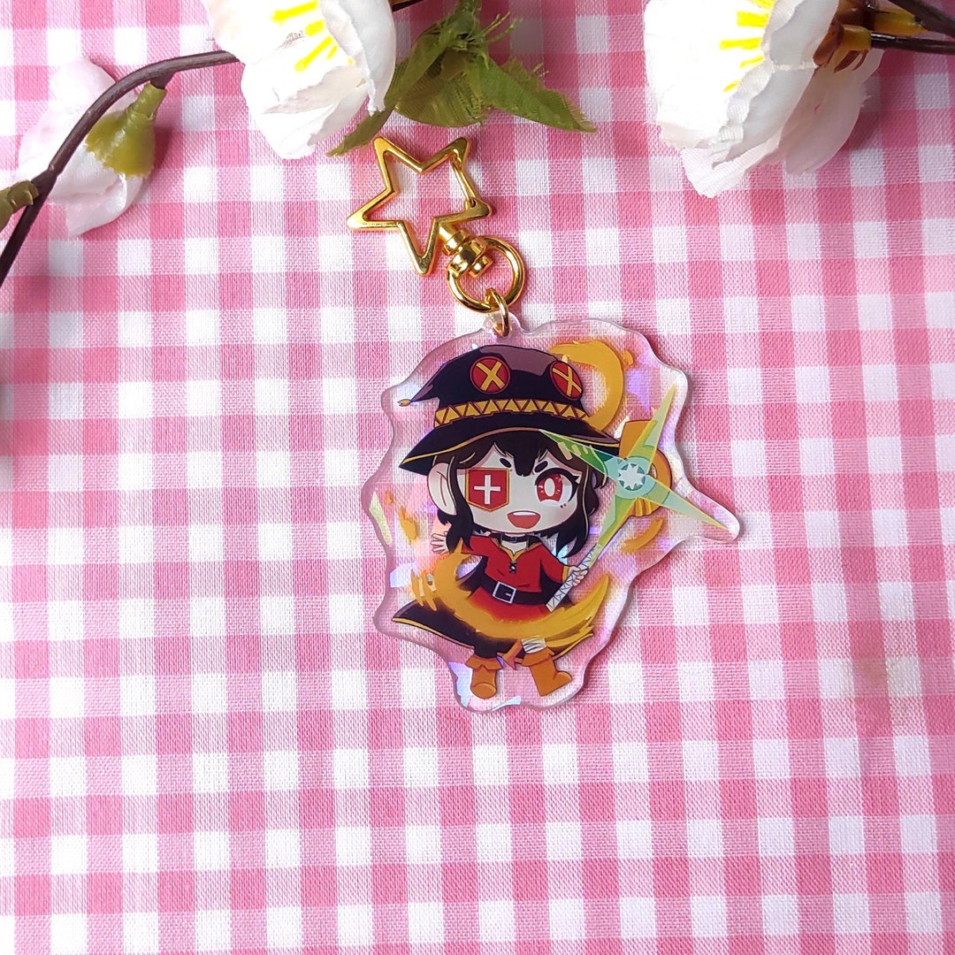 MEGUMIN KONOSUBA KEYCHAIN / Anime Konosuba Megumin Keychain / Megumin ...