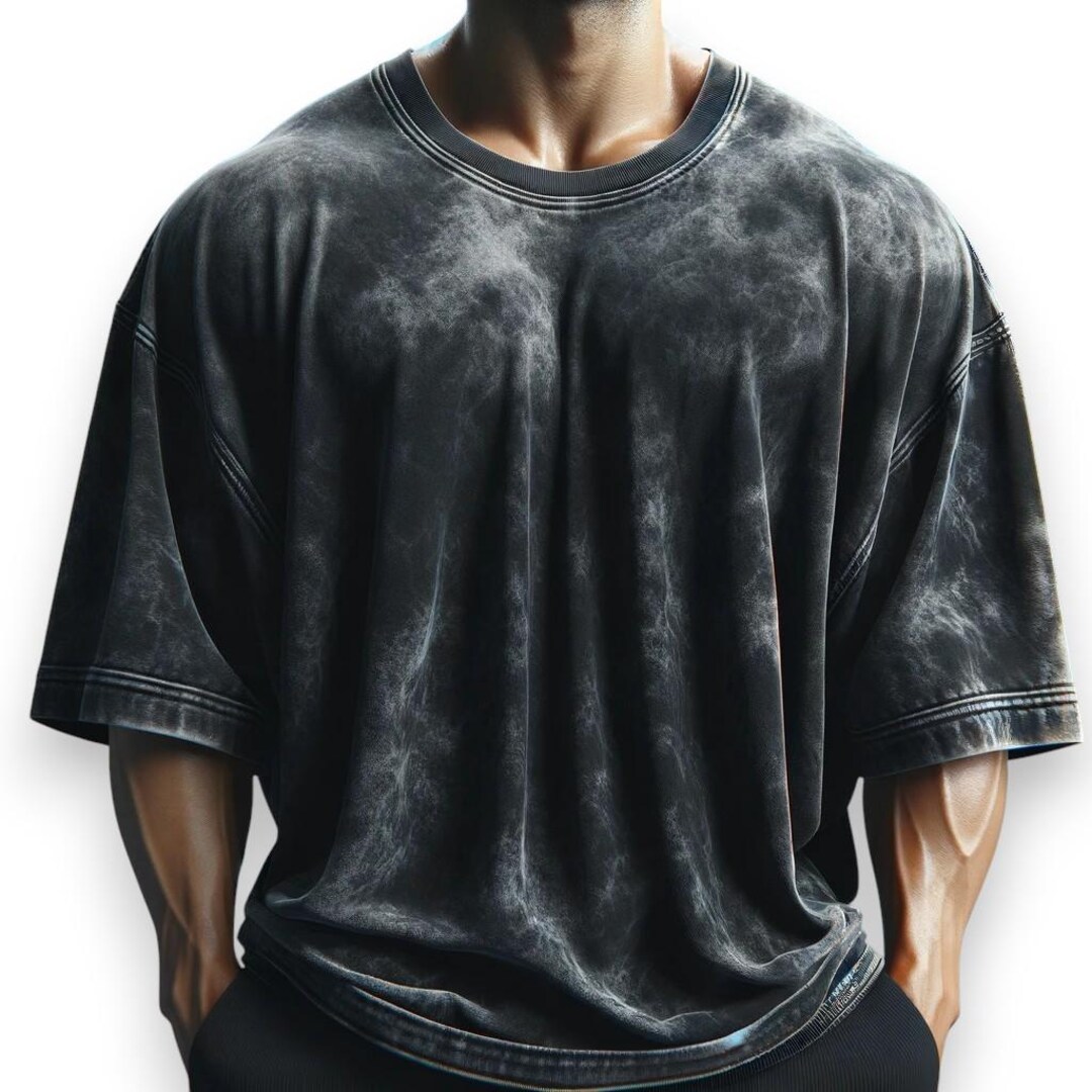 Workout Rag Top, Cotton Loopback, Marble Effect, Oversized Gym Shirt ...