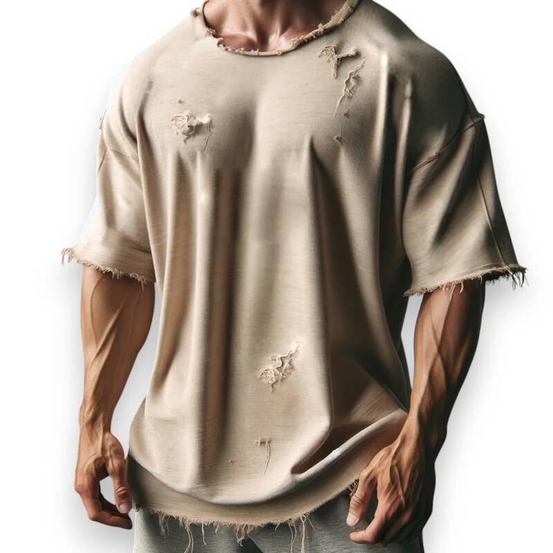 Distressed Ripped Tee Shirt - Etsy