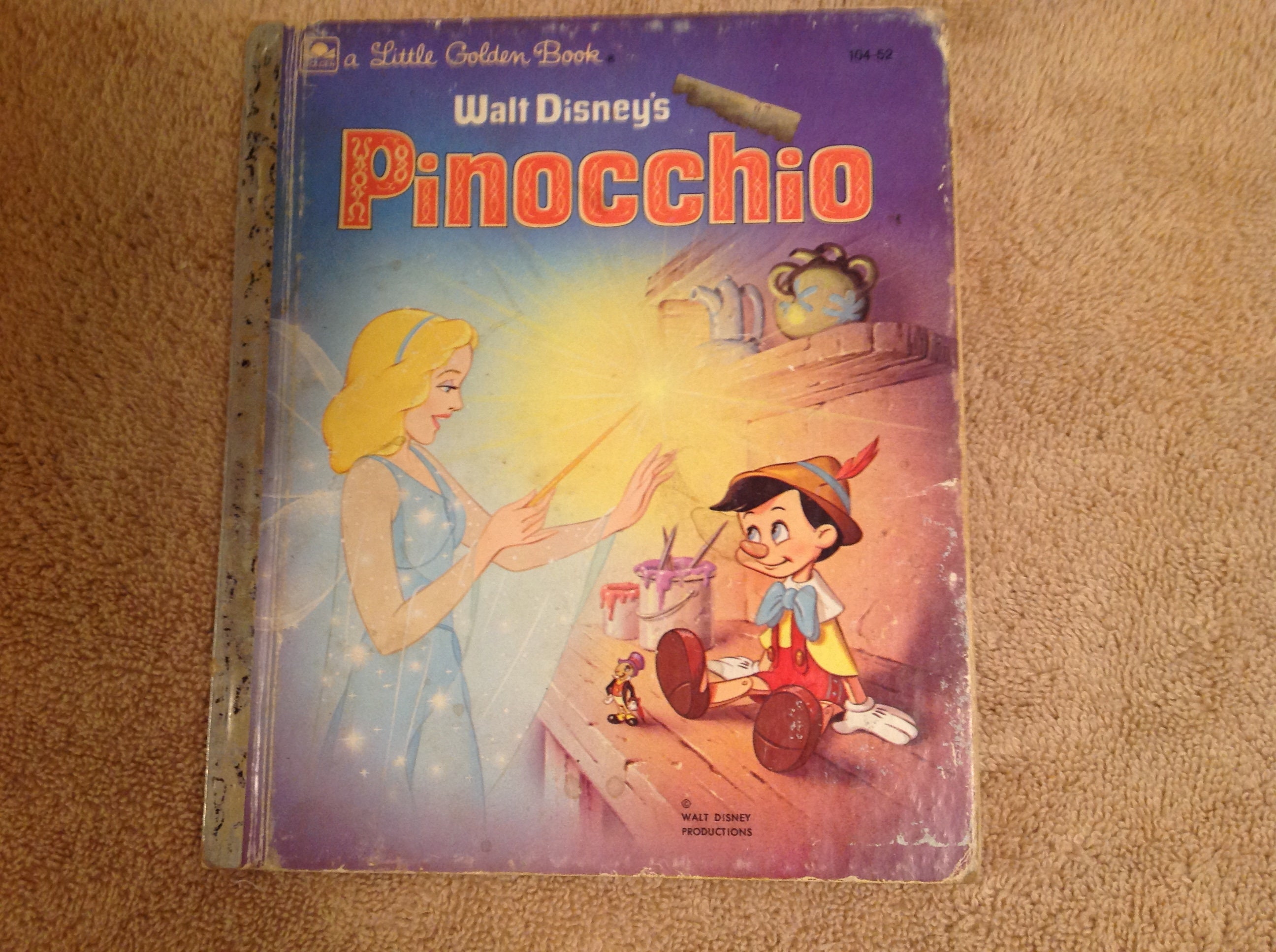 Vintage Little Golden Book pinocchio by Walt Disney - Etsy