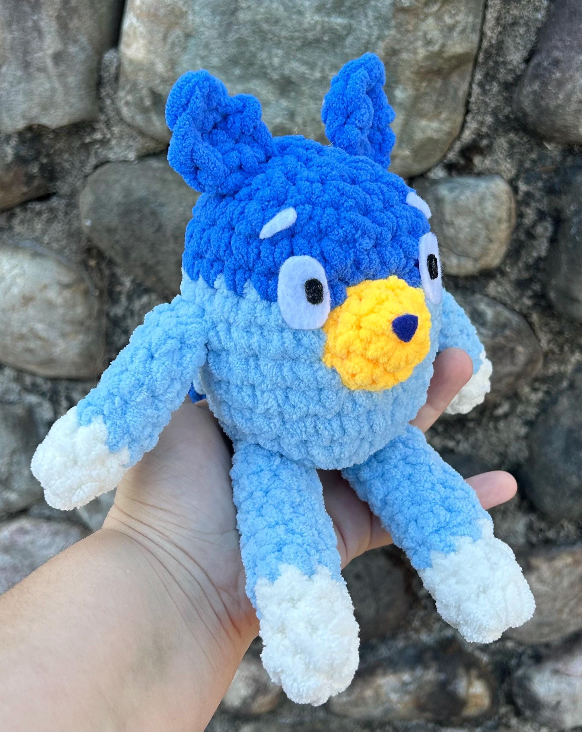 Blue Heeler Dog Crochet Plush, Bluey Plush, Birthday Present, Crochet ...