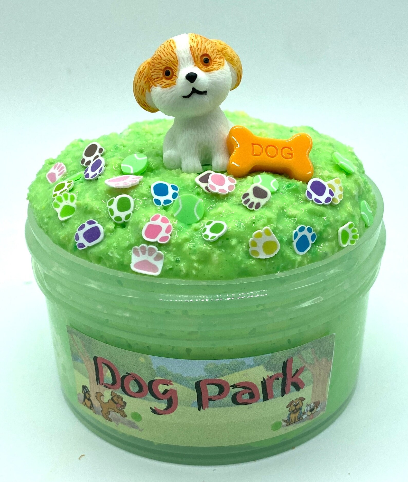 Crunchy Slime Dog Park Slime Snow Fizz Slime Slime Shops - Etsy