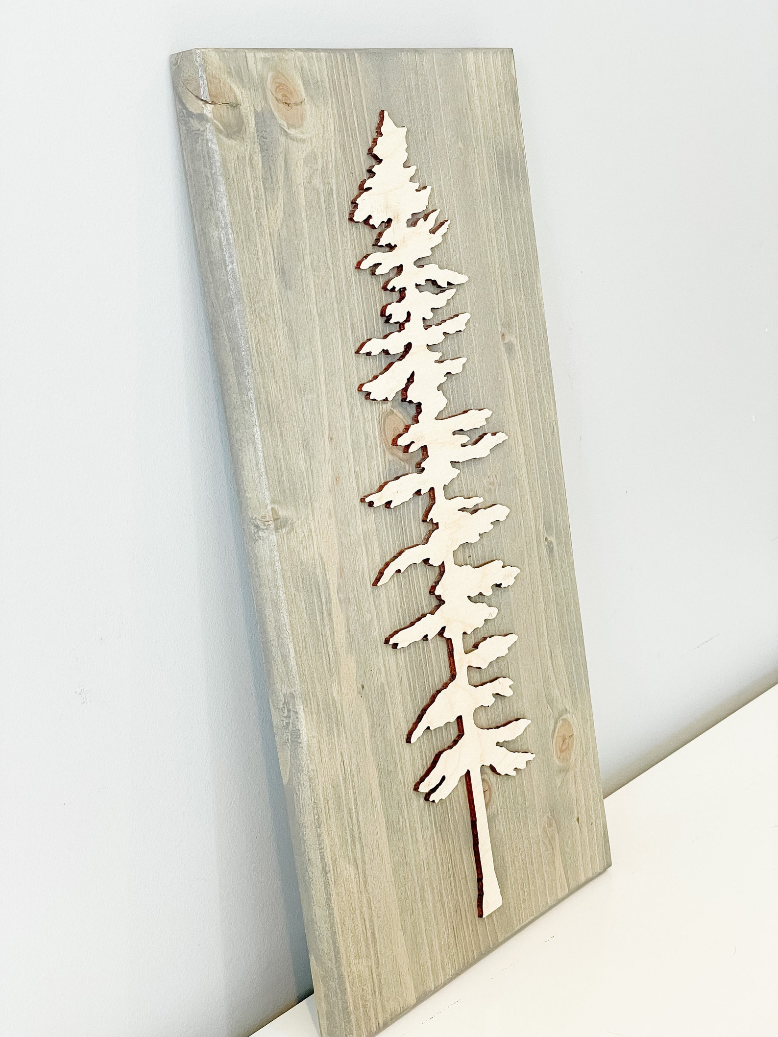 Spruce Sitka Tree Silhouette 3D Wooden Art Rustic Home - Etsy Canada