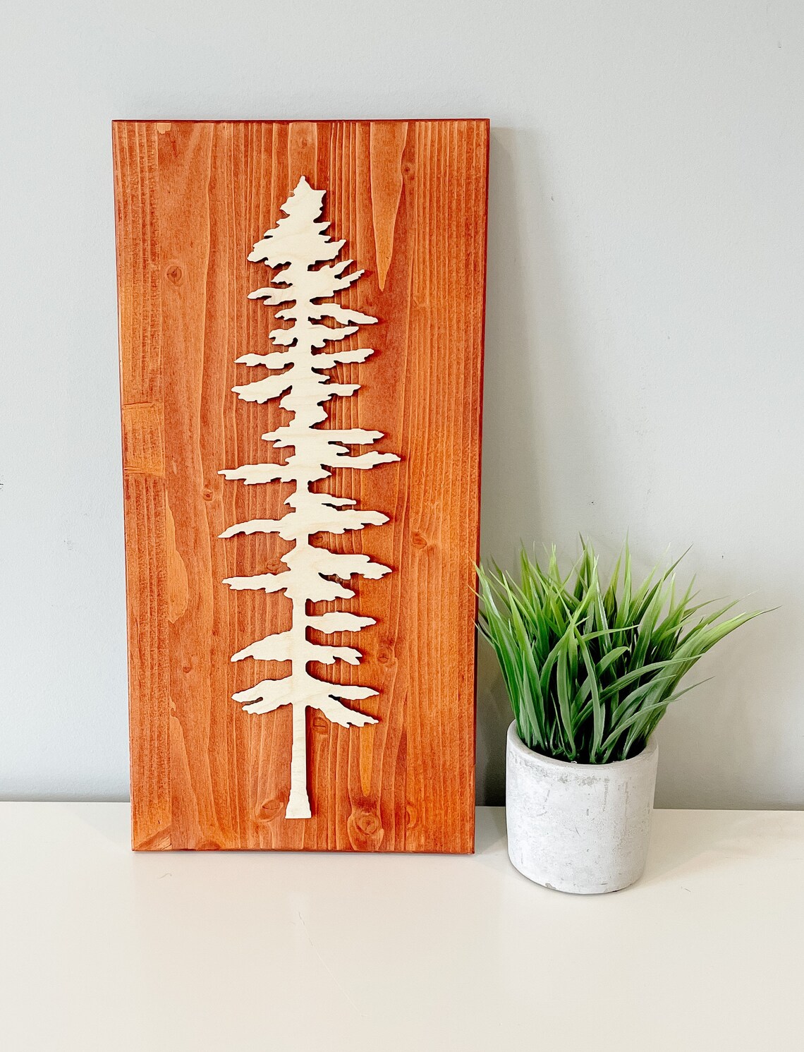 Spruce Sitka Tree Silhouette 3D Wooden Art Rustic Home - Etsy Canada