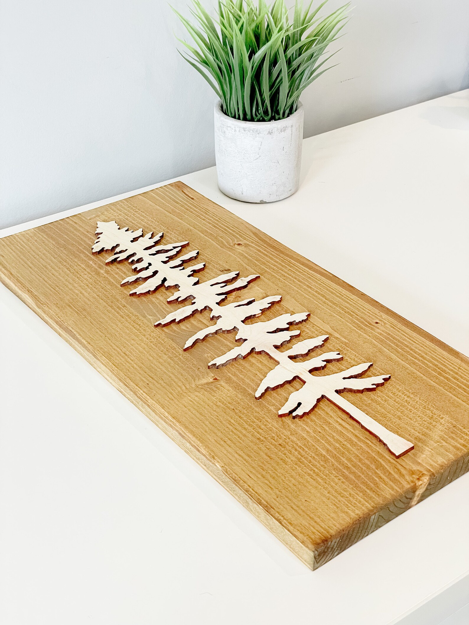 Spruce Sitka Tree Silhouette 3D Wooden Art Rustic Home - Etsy Canada