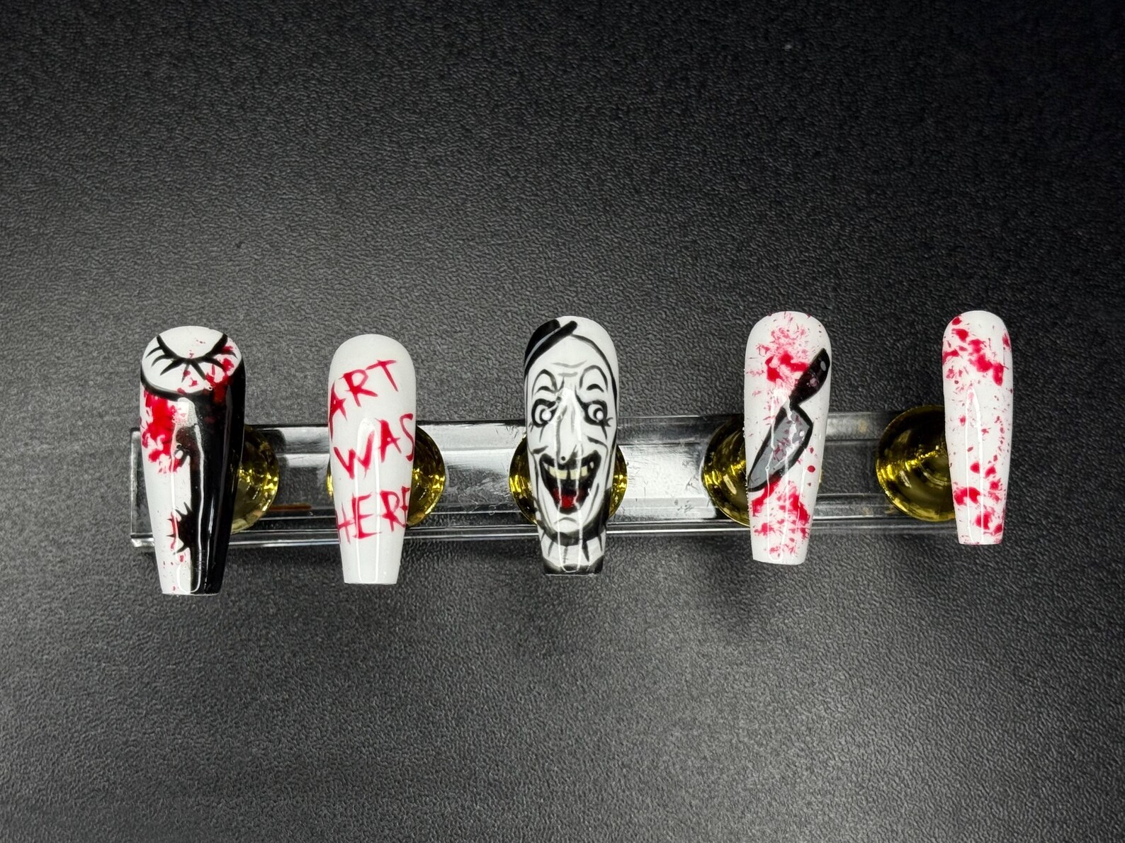 Terrifier Art the Clown Halloween Press on Nails - Etsy