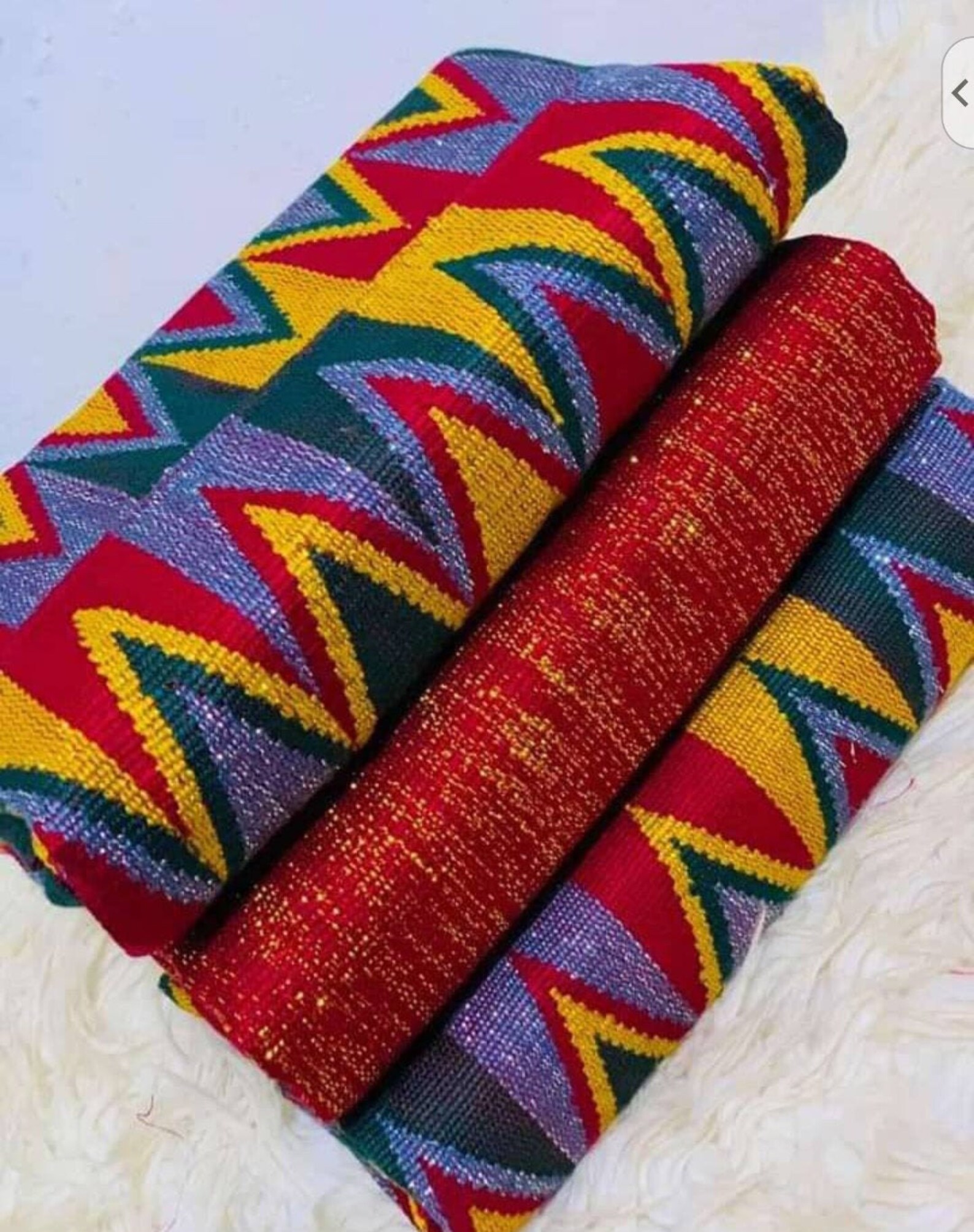 Authentic Kente 6 and 12 Yards Genuine Ghana Handwoven Kente Fabric and ...