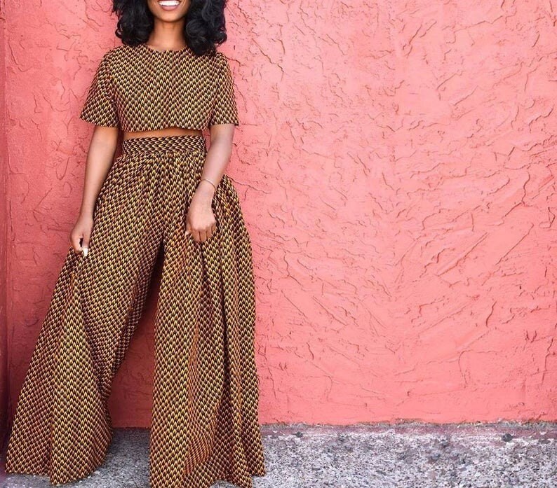 Beautiful Ankara Two Piece Set African Print Two Piece Etsy