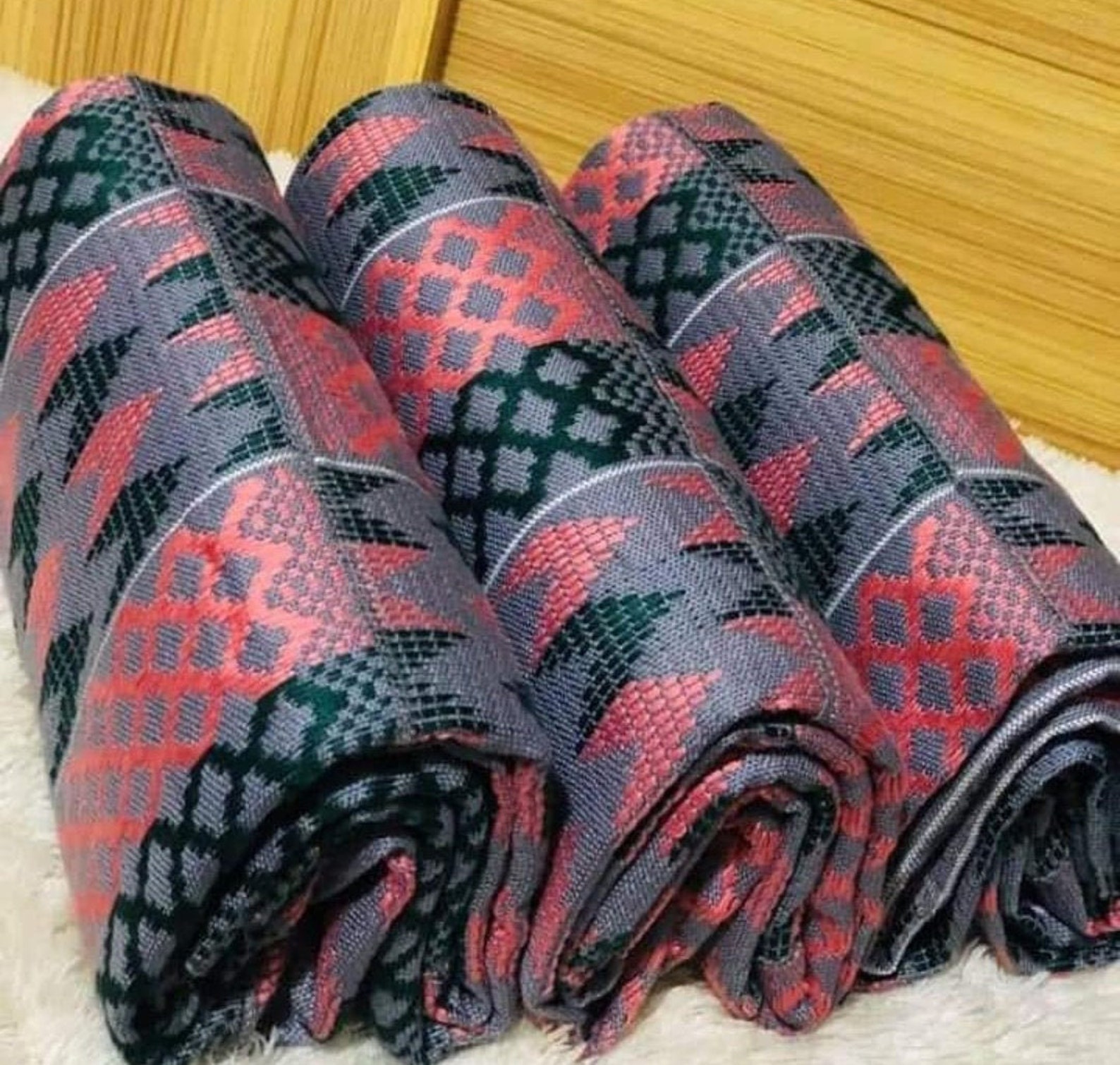 Authentic Kente 6 and 12 Yards Genuine Ghana Handwoven Kente Fabric and ...
