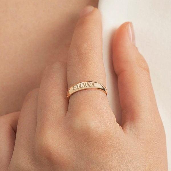 Stackable Name Rings - Etsy