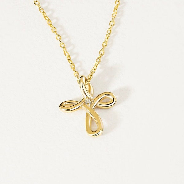 Infinity Cross Necklace - Etsy