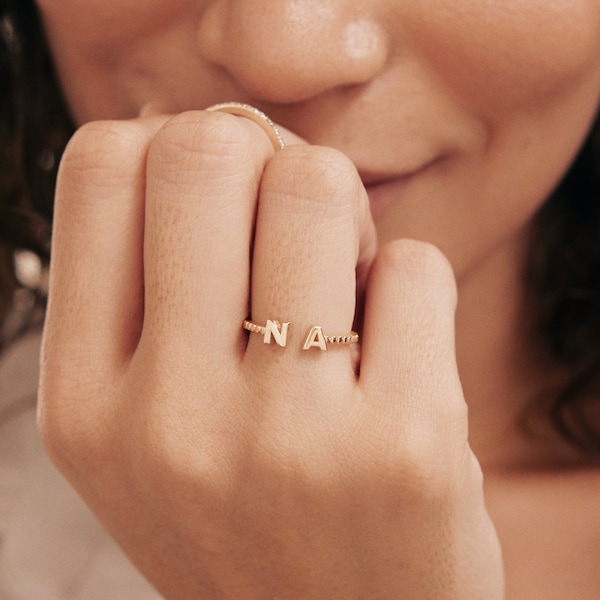 Initial Ring - Etsy