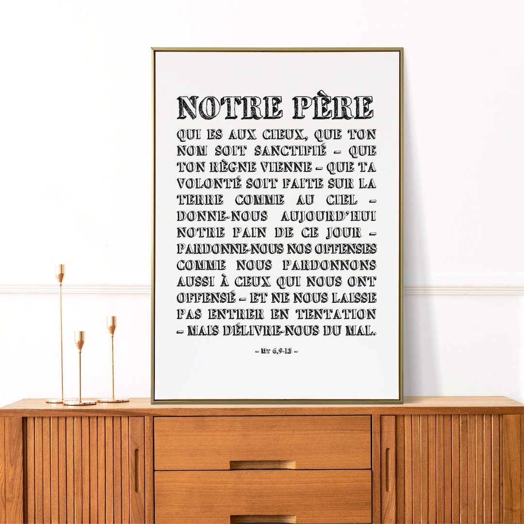 Our Father Poster in Two Versions File for Digital Printing in A3 or A4 ...