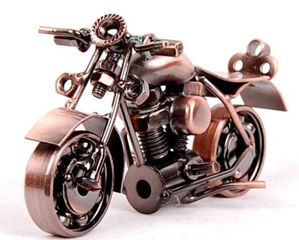 Handmade Motorcycle Model Retro Motor Figurine Metal - Etsy UK