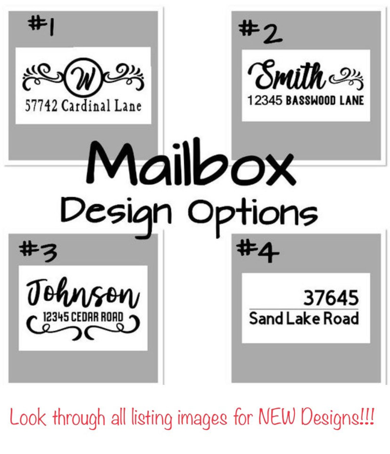 1012 Mailbox Decals Customized Name Stickers Decals - Etsy
