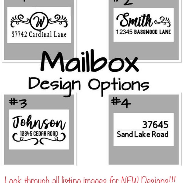 Vinyl Mailbox Decals - Etsy